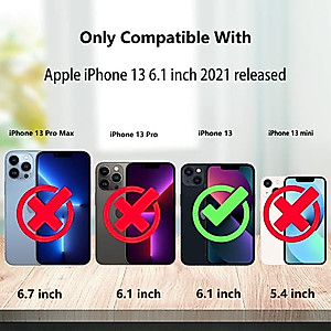 VAKS Crystal Clear Compatible with iPhone 13 Case[Shockproof Corners][Screen and Camera Protection] Slim Thin Soft TPU Phone Case for iPhone 13 6.1 inch(2021),Crystal Clear