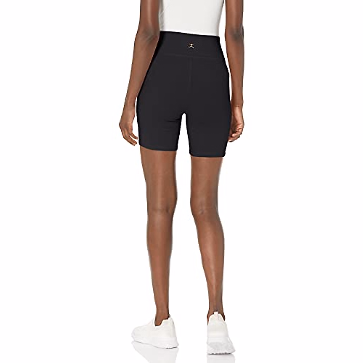 Danskin Women's Curved Contour Bike Short, Black Salt, Large