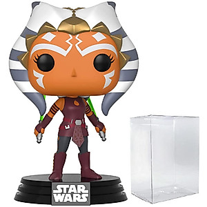 POP Star Wars: Clone Wars - Ahsoka Tano with Lightsabers Funko Vinyl Figure (Bundled with Compatible Box Protector Case)