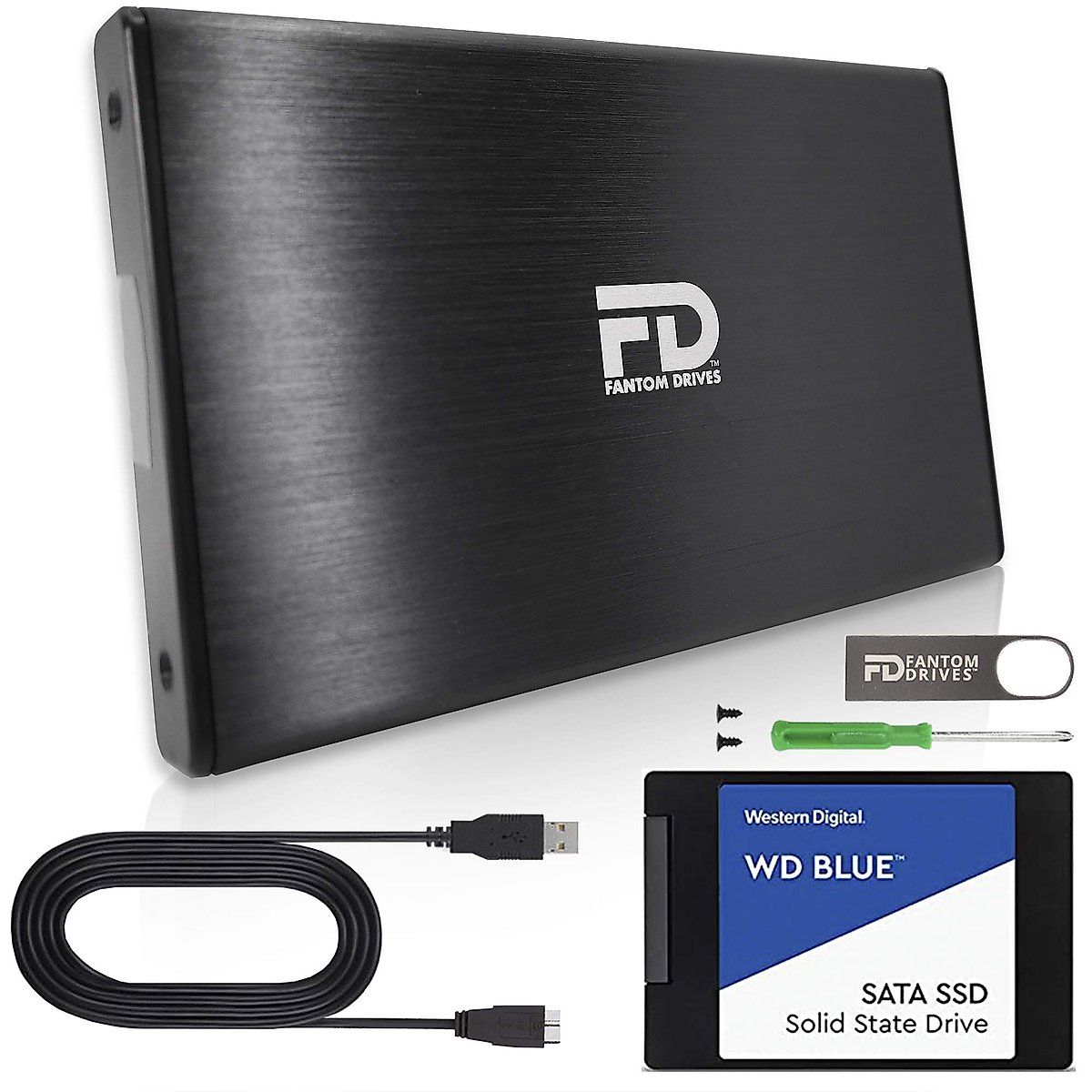 Fantom Drives FD 1TB PS4 SSD (Solid State Drive) - All in One Easy Upgrade Kit - Compatible with PlayStation 4, PS4 Slim, and PS4 Pro (PS4-1TB-SSD)