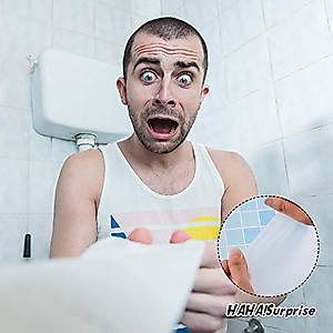 Skylety 2 Rolls No Tear Toilet Paper Fake Prank Toilet Paper Impossible to Tear Toilet Paper Gag Non Tear Fake Novelty Paper for Joke Toys April Fools' Day Christmas Party