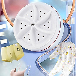 Baoling 3 in1 Mini Washing Machine Portable Ultrasonic Turbine Washer, Portable Washing Machine with USB for Travel Business Trip or College Rooms, White