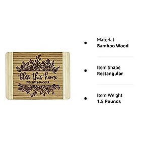 Engraved Cutting Board,New Home Owner Gifts, Housewarming Gifts - Bless This Home, With Love & Laughter