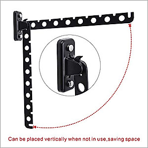 laundry hanger dryer rack Folding Wall Mount Clothes Hanger laundry room clothes hanger wall mounted clothes hanger Black Wall Hangers for Clothes Stainless Steel Laundry Hangers Wall Mount 2 Pack