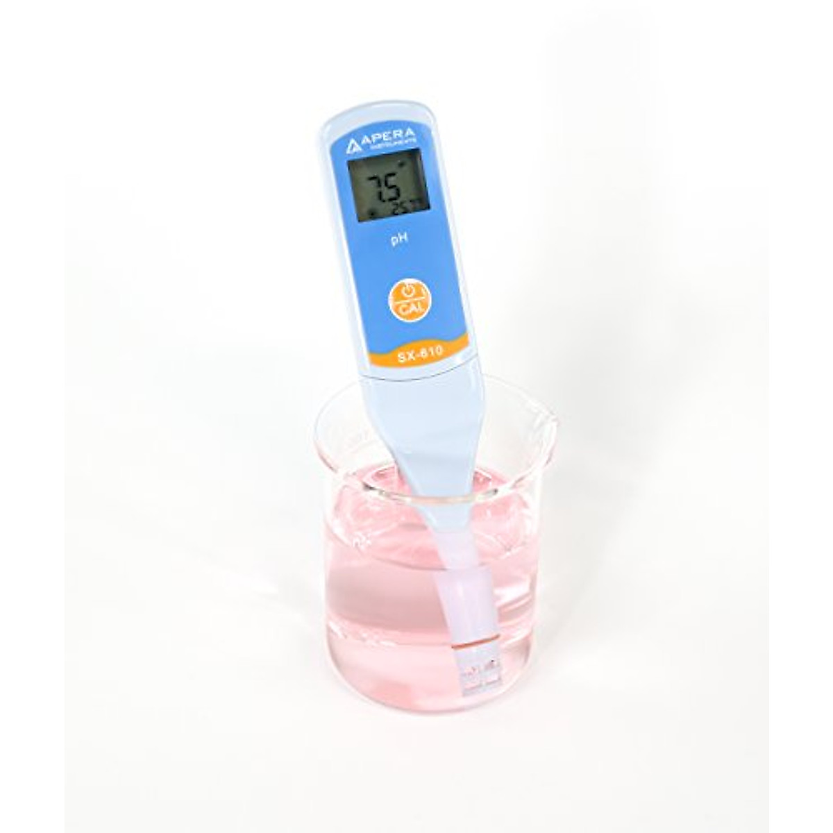 Apera Instruments, LLC-AI221 SX610 Waterproof pH Pen Tester, ±0.1 pH Accuracy, 0-14.0 pH Range, Suitable for Test Tube Testing, Replaceable Probe