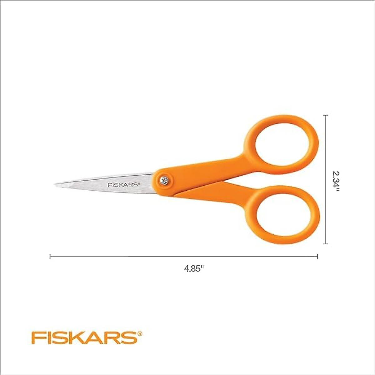 Fiskars 94817797 Micro-Tip Scissors, 5 Inch, Orange