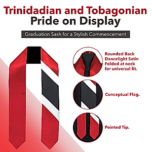 Vision Wear Trinidad Tobago Flag Graduation Sash/Stole International Study Abroad Adult
