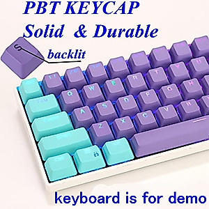 Mosptnspg CJXSP PBT 61 Keycaps 60 Percent, Gaming Keycaps OEM Profile Backlit Keycap Set for 60 Percent Cherry MX Mechanical Keyboard GK61 ，Only keycaps (Zilian)