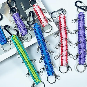 Cheer Bow Holder - Cheerleader Backpack Bow Organizer - Durable Paracord Hair Bow Hanger Cheer Bag Accessories - Cheerleading Gift for Cheer Teams - Blue/2 Pack