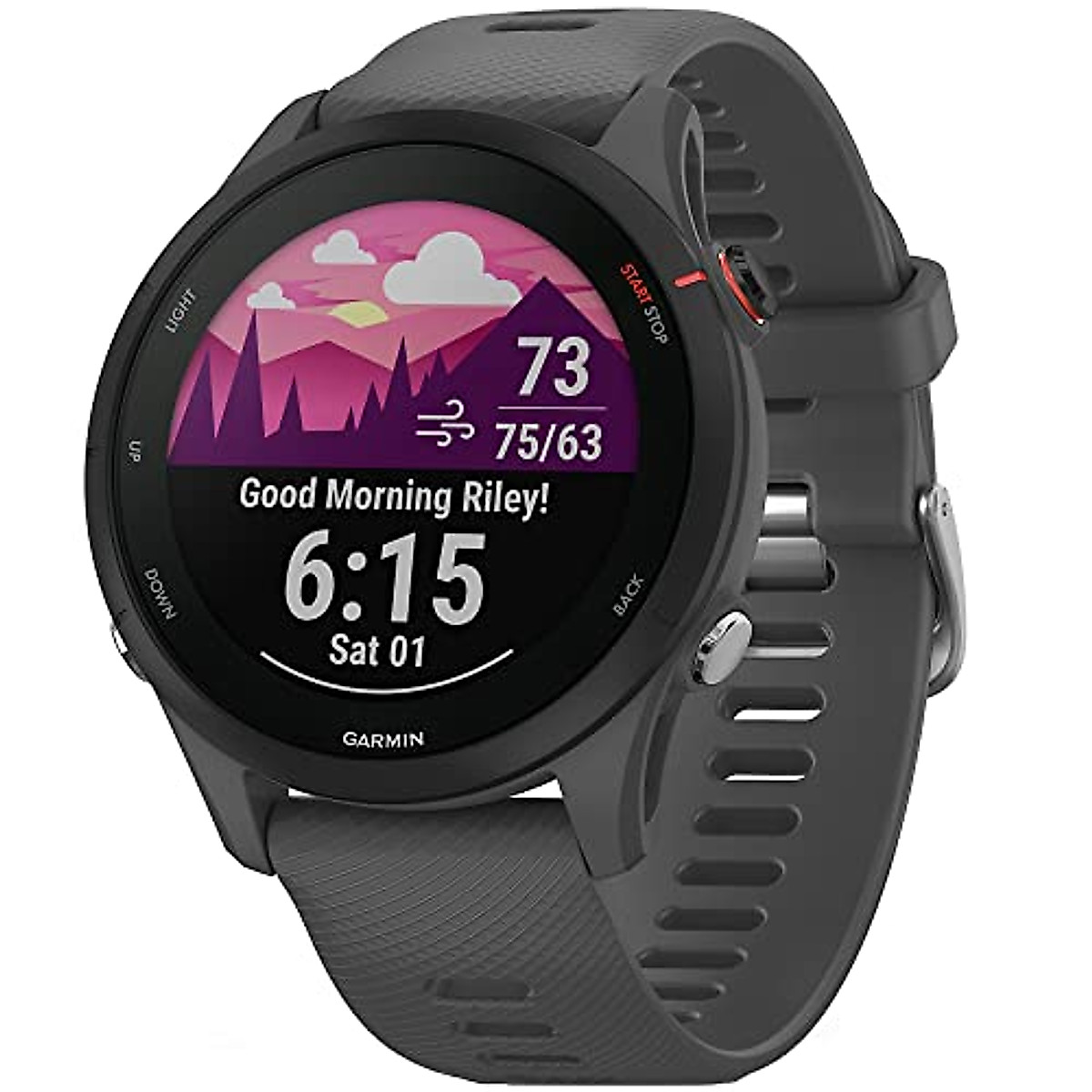 Garmin 010-02641-00 Forerunner 255 GPS Smartwatch Slate Gray Bundle with 2 YR CPS Enhanced Protection Pack