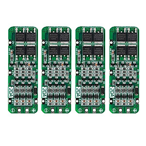 DIANN 4pcs 3S BMS 18650 Lithium Battery Protection Board Li-ion Charger Protection Module 12.6V 20A PCB BMS Protection Board for Li-ion Lithium Battery Cell