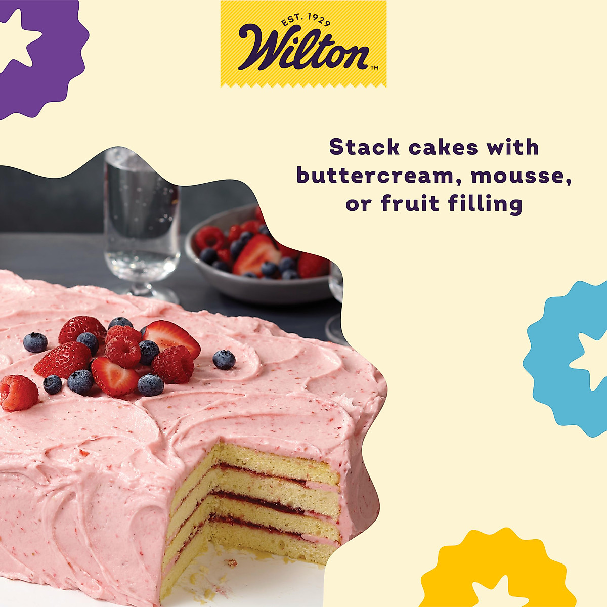 Wilton Easy Layers Sheet Cake Pan, 2-Piece Set, Rectangle Steel Sheet Pan