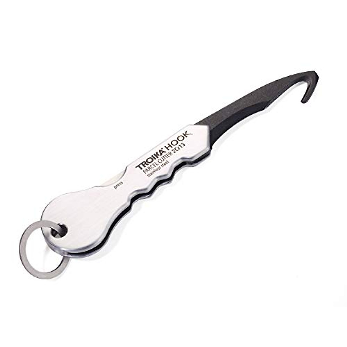 TROIKA Silver Tone Box Opener Keyring