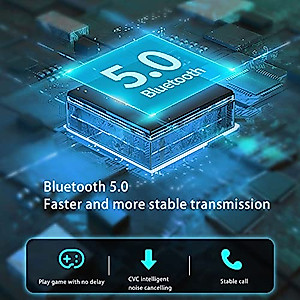 ESSONIO Bone Conduction Headphones Swimming Headphones Bluetooth IPX8 Waterproof Headphones, Built-in 32g Memory (Blue)