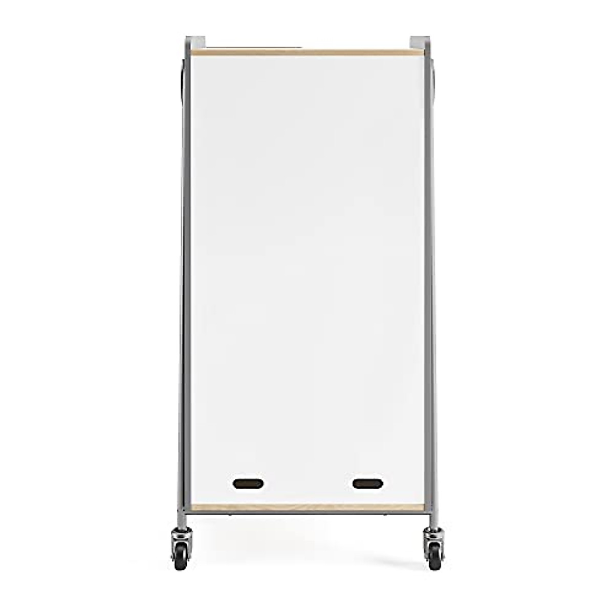 Safco Products 3935GRY Whiffle Typical 15, Double Column 14-Tote 2-Shelf Doored Rolling Storage Cart with Magnetic Dry-Erase Back, Gray, 60" H, Tall