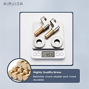 Airuida Antique Brass Wall Mount 2.17 Inch Extended Thread Adjustable Swing Arms 3-3/8 Inch Clawfoot Bathtub Shower Faucet Adapter Commercial Utility Eccentric Screw Plus Size 1 Pair