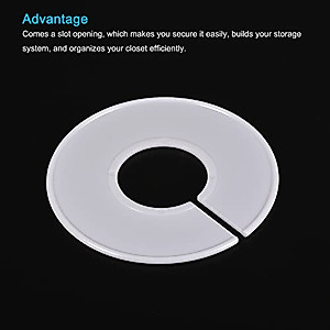 PATIKIL Clothes Dividers 30 Pack Blank Clothing Rack Size Sorting Reusable Wardrobe Round Hanger Separator, White