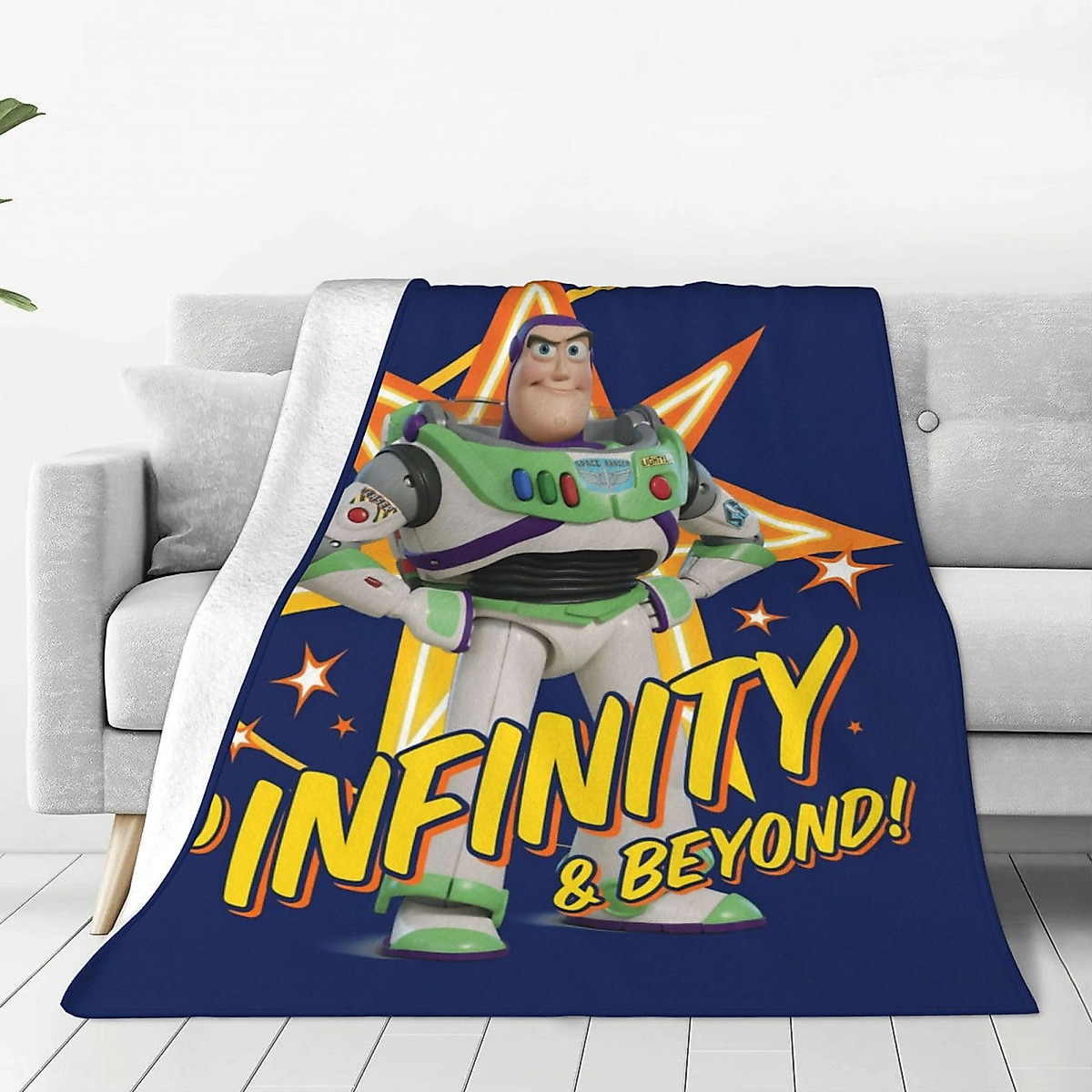 Buzz Lightyear Blanket Soft Cozy Fleece Throw Blanket Plush Lightweight Warm Fuzzy Flannel Blankets and Throws for Couch Sofa Bed 50"X40"