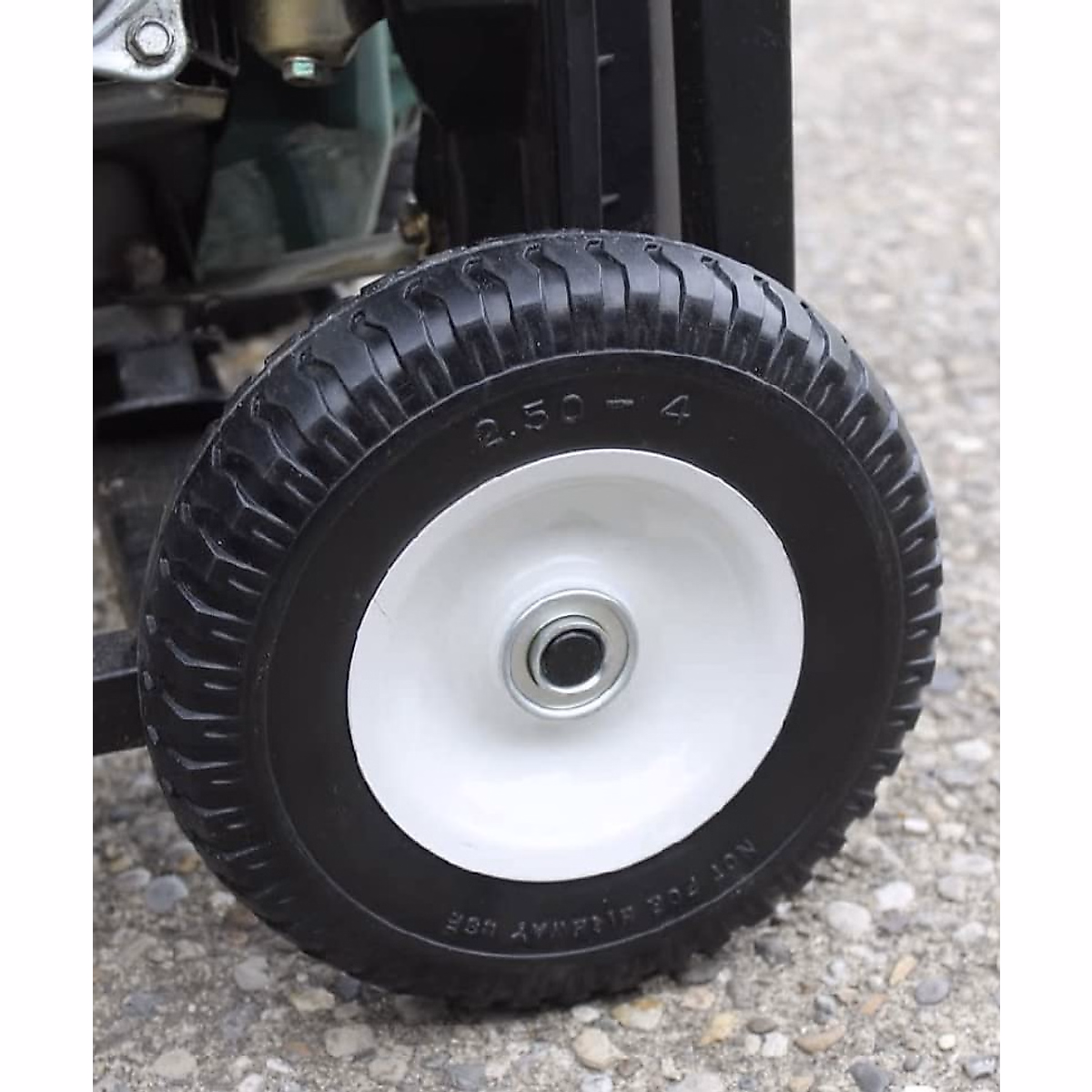(Set of 4) 8" Flat Free Tires 2.50-4" Flat Free All Purpose Tires - Hand Truck, Dolly, Utility Cart Tire on Wheel Assembly