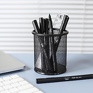 Mr. Pen- Pens, Felt Tip Pens, Black Pens, Pack of 6, Fast Dry, No Smear, Fine Point Pens Black, Black Felt Tip Pens, Bible Journaling Pens, Felt Pens, Planner Markers, Pens for Journaling