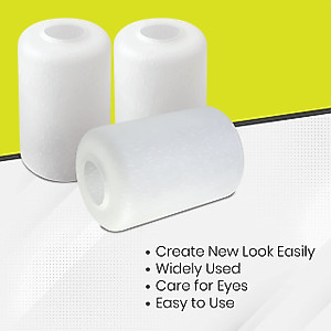 Bubble glass lamp Shade, 3 Packs seeded glass shade replacement Frosted white cylinder for pendant light fixture table lamps chandelier 1" 5/8 fitter