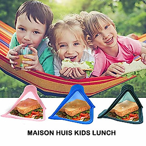 MAISON HUIS Silicone Sandwich Storage Bag, Extra Thick Reusable Silicone Sandwich Washable Bag, BPA Free Kitchen Storage Bag for Food, Leakproof(1PC,Blue)