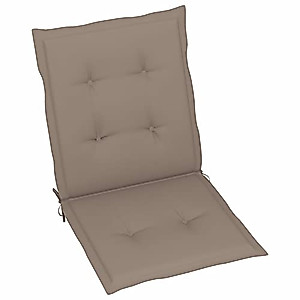 Tidyard 6 Piece Garden Chair Cushions Fabric Seat and Back Cushion Patio Chair Pads Taupe for Outdoor Furniture 39.4 x 19.7 x 1.2 Inches (L x W x T)
