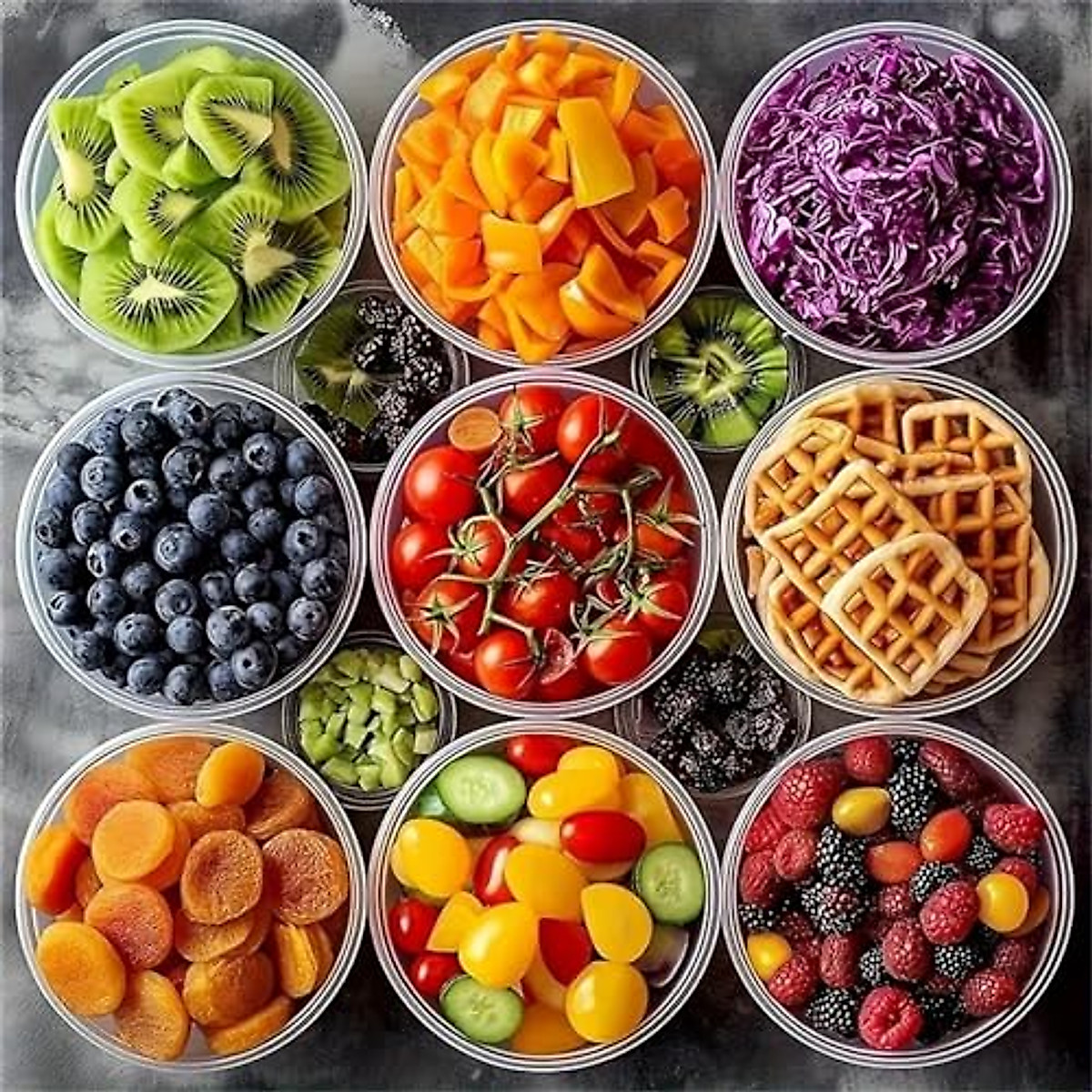 STARANDBEE [20Pack] 8oz, Food Storage Containers with Lids, Plastic Deli Containers, Meal Prep Containers, Microwave and Freezer Safe, Stackable, Leakproof, BPA Free, Clear