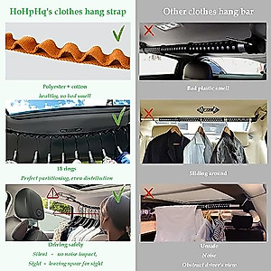 HoHpHq Car Clothes Hanger Bar - Car Travel Accessories Telescopic - Car Living Essentials - Automotive Cloth Racks for Coat Suit,SUV (Green)