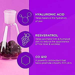 Andalou Naturals Hyaluronic Dmae Lift Firm Skin Cream, Face Moisturizer with Anti Aging Antioxidants, Hydrating, Helps Reduce Fine Lines and Wrinkles, 1.7 Ounce