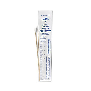 Medline MDS202000 Sterile Cotton-Tipped Applicators White Pack of 200