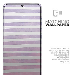 DesignSkinz Purple Watercolor Ombre Stripes Protective Vinyl Decal Wrap Skin Cover Compatible with The Samsung Galaxy S20 (Screen Trim & Back Glass Skin)