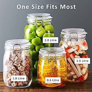 12 Pieces Rubber Seals Rings for Glass Jars, Airtight Silicone Replacement Gasket for Jars, Leakproof Silicone Gasket Sealing Rings for Mason Jars, Elastic and Fits Most Sizes (White)