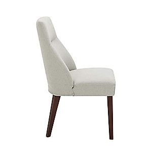 Amazon Brand – Rivet Phinney Contemporary Upholstered Dining Chair, 19.7"W, Wood,Silver