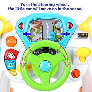 AMOSTING Pretend and Play Ride On Toys for Toddler Boys Girls Learning & Educational Baby Driver Toy Cars for Preschool Kids