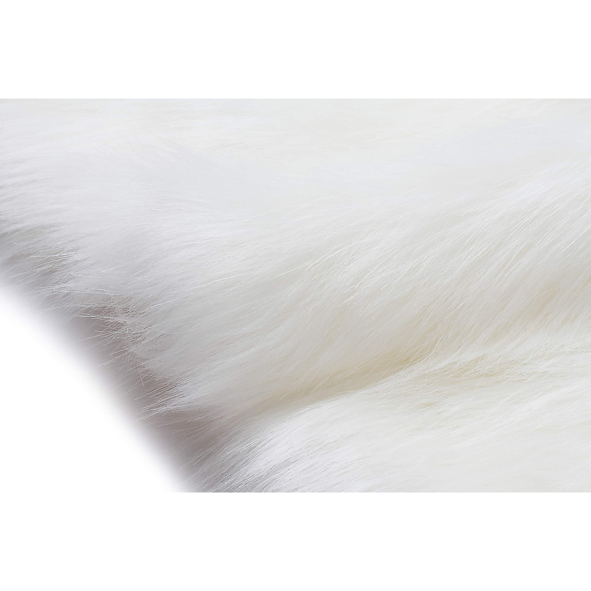 Caracilia Women's Faux Fur Bridal Wedding Shawl and Wraps Winter Warm Party Evening Fur Stole changmaobai CAFB3, White/Long Hair, Small