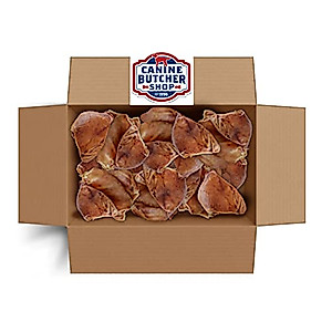 Canine Butcher Shop Always USA Made Pig Ears for Dogs, All Natural, Sourced in USA Pig Ears, Digestible Pork Dog Chew Treat (30-Pack)