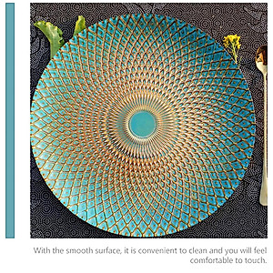 Operitacx Round Tray Crystal Glass Fruit Plate Clear Glass Snack Serving Tray Dried Fruit Salad Dessert Plate Candy Snack Bowl Art Glass Plate for Home KTV Cupcake Toppers