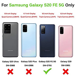 Hocase Galaxy S20 FE 5G Case, Heavy Duty Shockproof Protection Soft Silicone Rubber+Hard Plastic Bumper Hybrid Protective Case for Samsung Galaxy S20 FE (6.5" Display) 2020 - Mandala in Galaxy