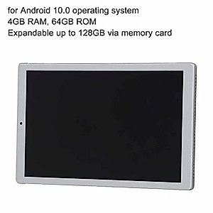 Qinlorgo HD Tablet, Octa Core CPU 5G WiFi 10in Tablet 64GB ROM 100 to 240V for Entertainment (US Plug)