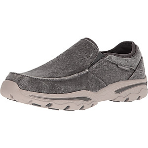 Skechers mens Relaxed Fit-creston-moseco Moccasin, Charcoal, 11.5 US
