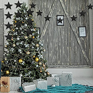 50pcs Glitter Star Cutouts, 6inch Twinkle Star Glitter Paper Confetti Star Shape Paper Cut Outs for Bulletin Board Classroom Wall Party Supplies (Black)