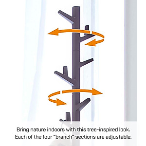 Yamazaki Home Coat Rack Tree/Standing Coat and Hat Hanger Steel One Size Brown