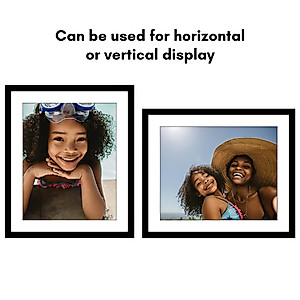 Americanflat 20x24 Picture Frame with Polished Plexiglass - Use as 16x20 Frame with Mat or Display 20x24 Photo Without Mat - Epic Collection - Wide Picture Frames for Wall Display - Black