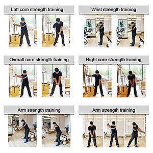 KIKIGOAL Golf Exerciser Resistance Bands Exercise Fitness or Pilates Workout Gym Sports Swing Cord