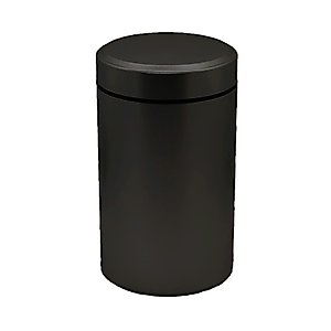 iSnuff Airtight Aluminum Storage Jar Portable Proof Container Bottle Multipurpose Storage Case Screw-top Lid Lock Odor for Spices, Coffee & Teas 140ml (Black)