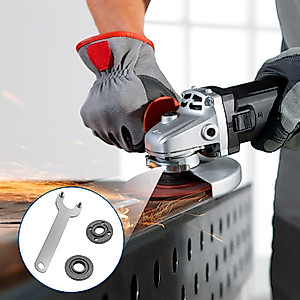 Grinder Angle Wrench with 4-Pack 5/8-11 Spanner Metal Lock Nut, Compatible with Dewalt Milwaukee Makita 193465-4 Bosch Black & Decker Ryobi 4.5" 5" 5/8-11