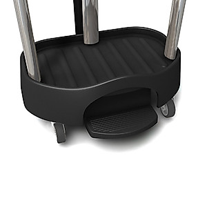 Rubbermaid Commercial Products Executive Series Step-On Linen Hamper, Black, Laundry Basket with Wheels Best For Medical Waste in Hospitals in Patient/Lab/Emergency Rooms