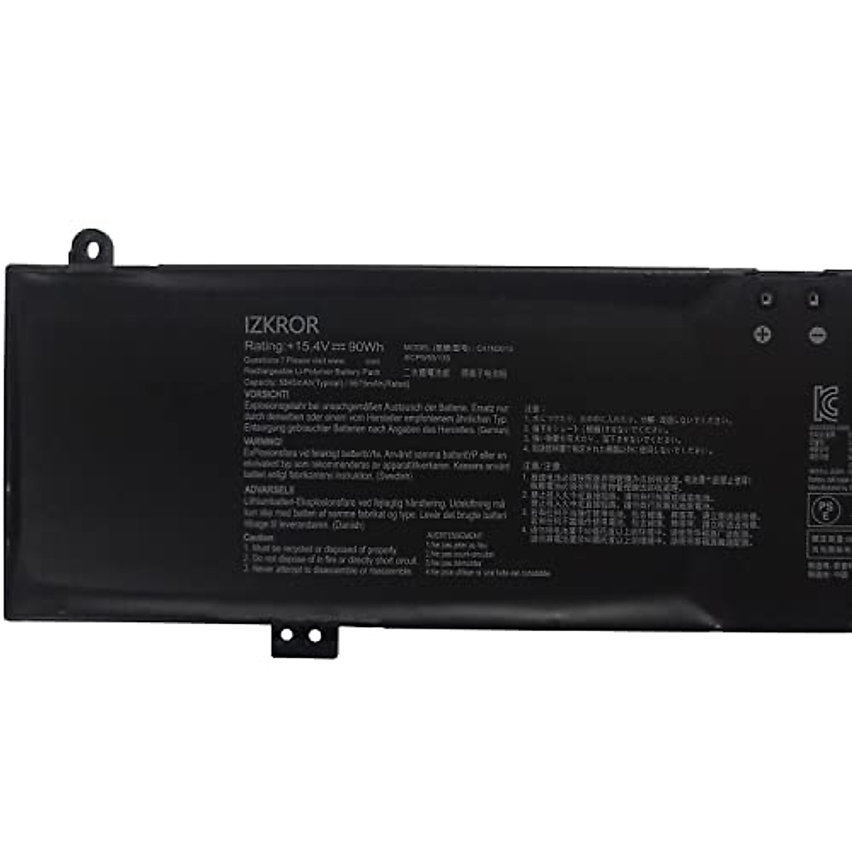 IZKROR C41N2013 90Wh Battery Replacement for ASUS ROG Strix G15 G533 G17 G733 / Rog Strix Scar 15 G513 17 G713 / Zephyrus M16 GU603 G15 GA503 S17 GX703 / Zephyrus Duo GX550 Series C41N2013-1 15.4V