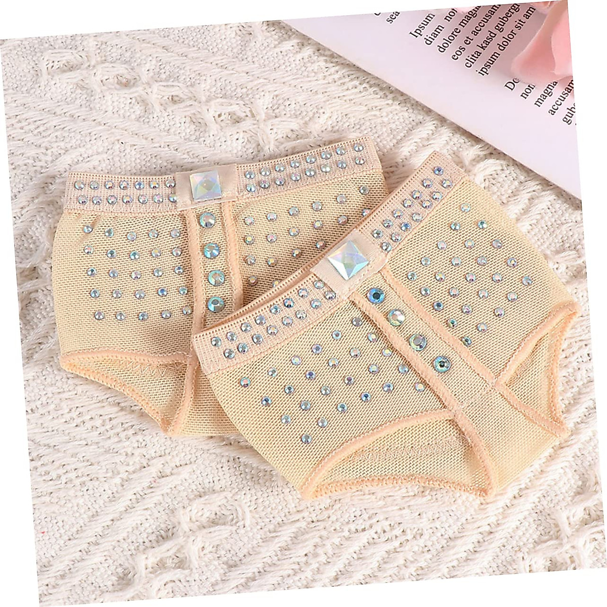 VICASKY Set Dance Pads Girls Undies For Belly Sole Gymnastics S- Palm Forefoot Pad Section - Ballet Practice Toe Thong Women Rhinestone Foot Diamond Shoes Half Size Thongs S Paws Lyrical